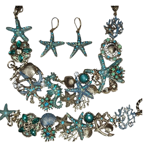 Mythologie | Jewelry | Mythologie Embellished Ocean Themed Jewelry Set ...